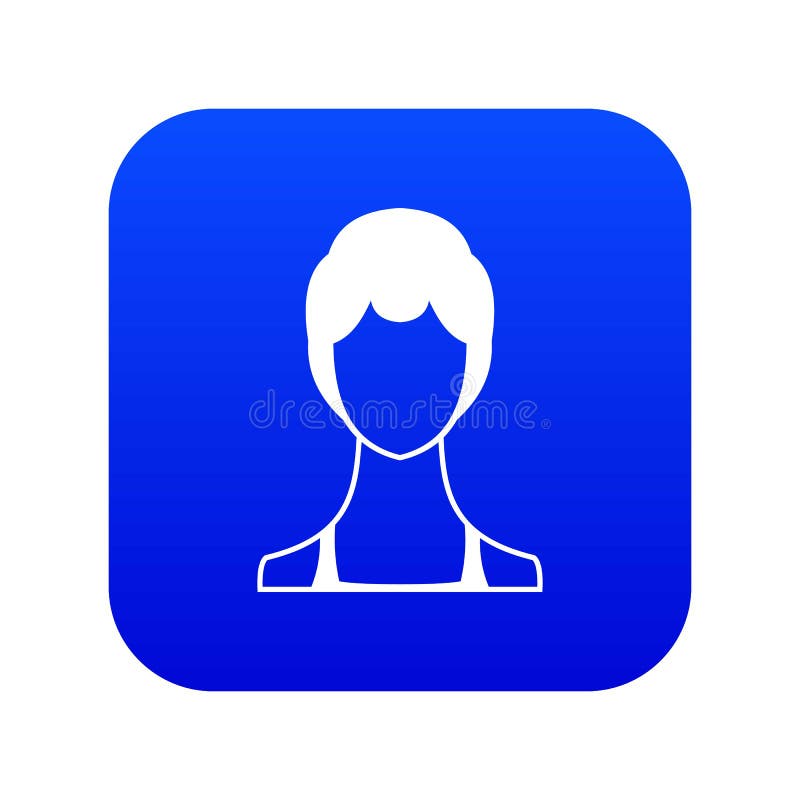 Woman icon digital blue stock vector. Illustration of admin - 138346973