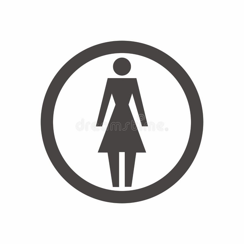 No Woman Icon Illustration. Black Color on White Background Stock ...