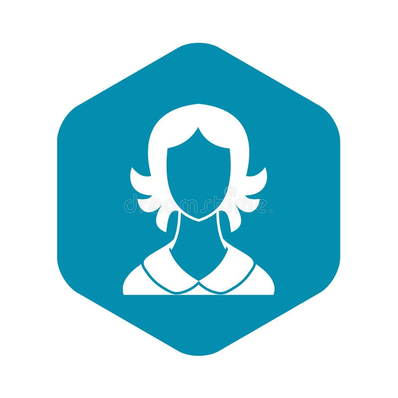 Woman icon, simple style stock vector. Illustration of abstract - 140122643