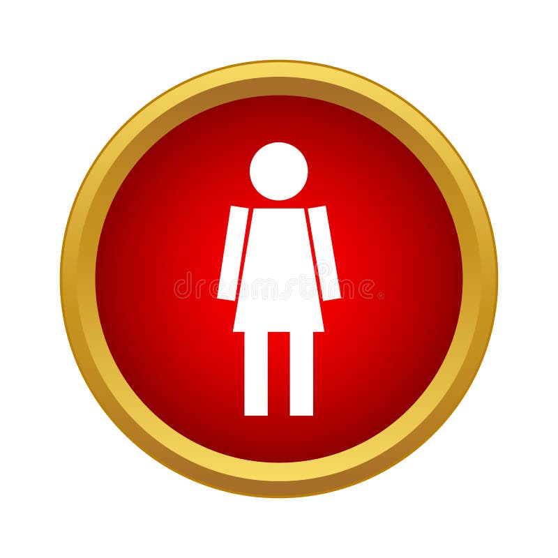 Woman icon in simple style stock vector. Illustration of abstract ...