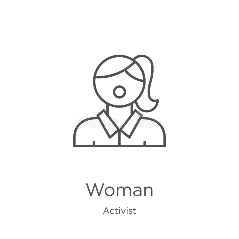Woman Icon Vector From Activist Collection Thin Line Woman Outline