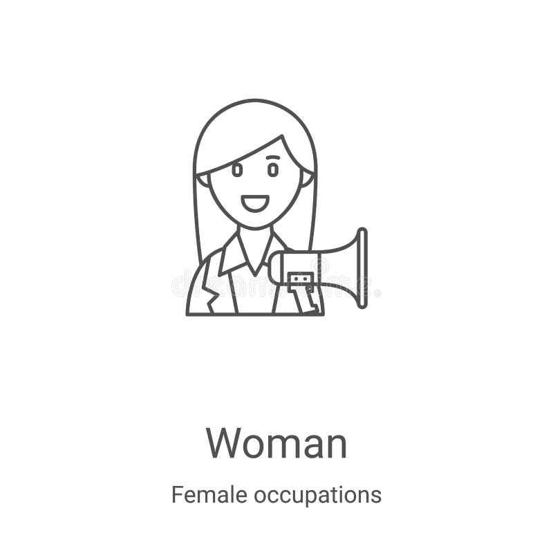 Female User Icon Vector from Essentials Collection. Thin Line Female ...