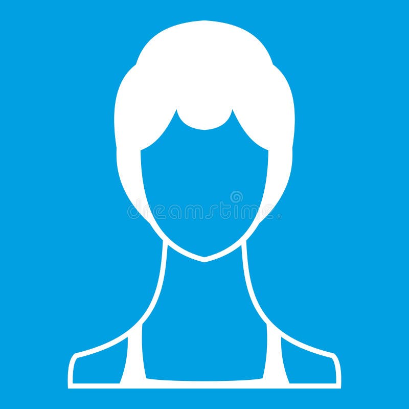 Woman icon white stock vector. Illustration of aged, person - 96434284