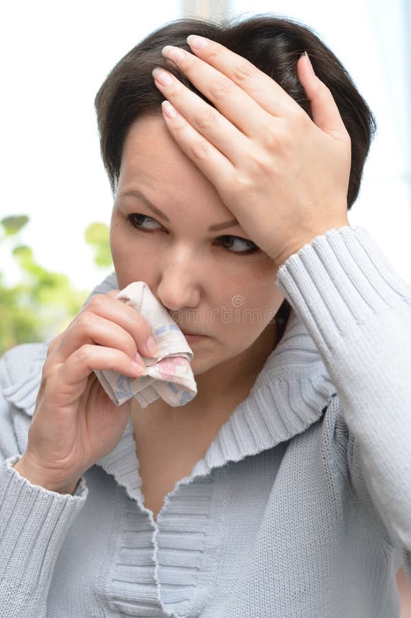 Woman ill cold stock photo. Image of human, female, disease - 68311078