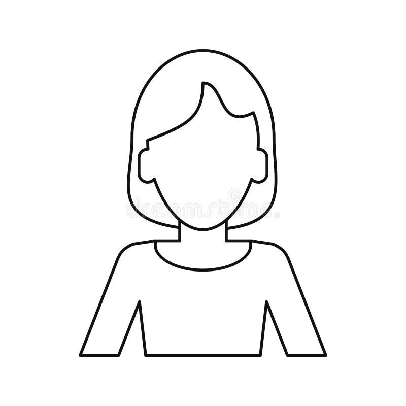 Woman Intelligent Success Thin Line Stock Vector - Illustration of ...