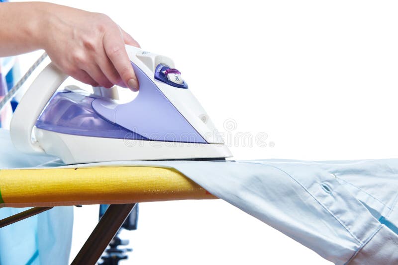 Woman ironed shirt stock photo. Image of interiors, housewife - 50793358