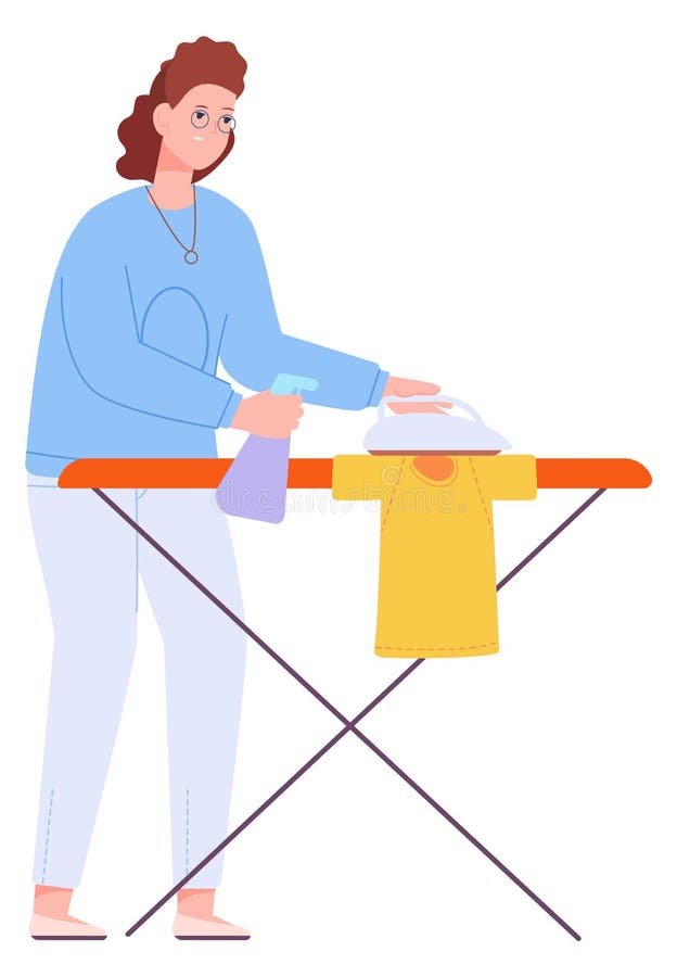 Woman Ironing Clothes Stock Illustrations – 1,141 Woman Ironing Clothes ...
