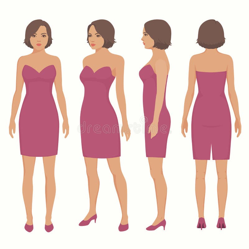 Vector Side View Female Stock Illustrations – 9,507 Vector Side View ...