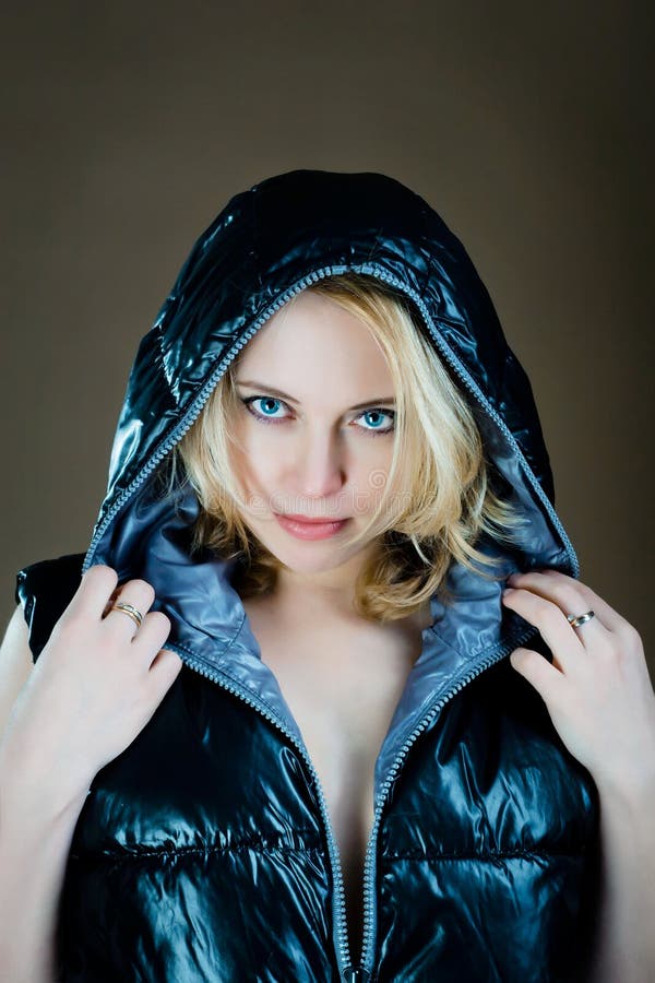 Woman in jacket stock photo. Image of cold, coat, jacket - 23998306