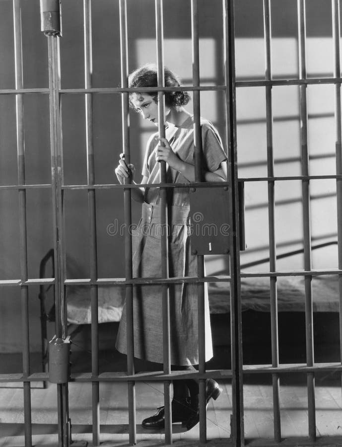 Woman in jail cell stock image. Image of disciplining - 52009467