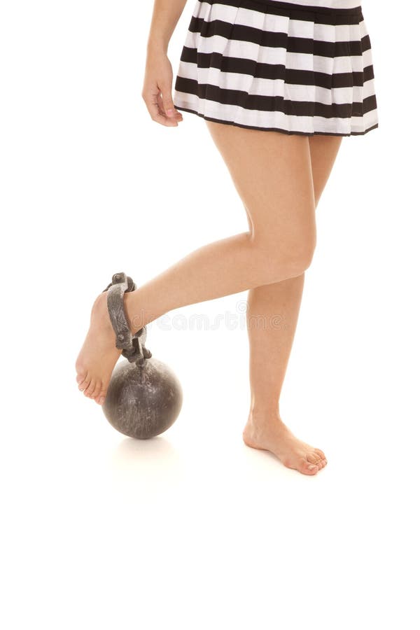 Woman jail legs chain stock photo. Image of caucasian - 32920636