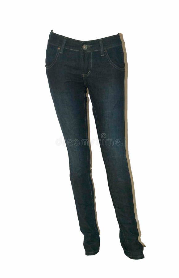 Woman Jeans in White Background Stock Photo - Image of curve, blue ...