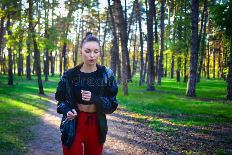 Woman Jogging Fresh Air Early Spring Stock Photos - Free & Royalty-Free ...