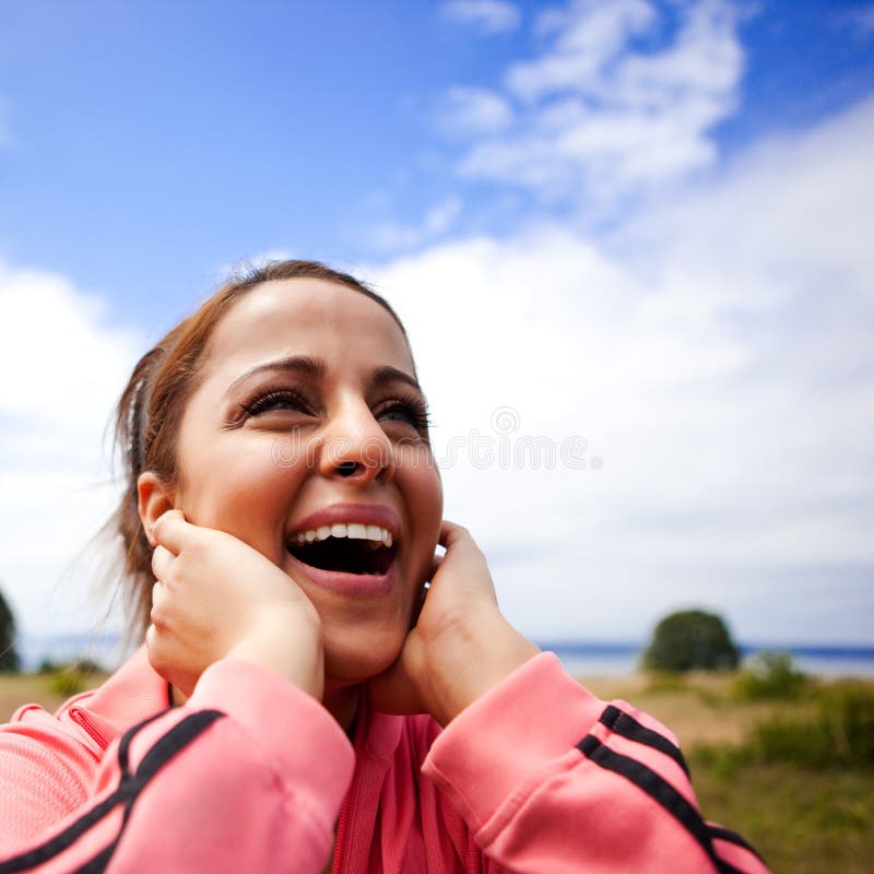 Woman in joy stock photo. Image of emotion, athlete, outdoor - 10468948