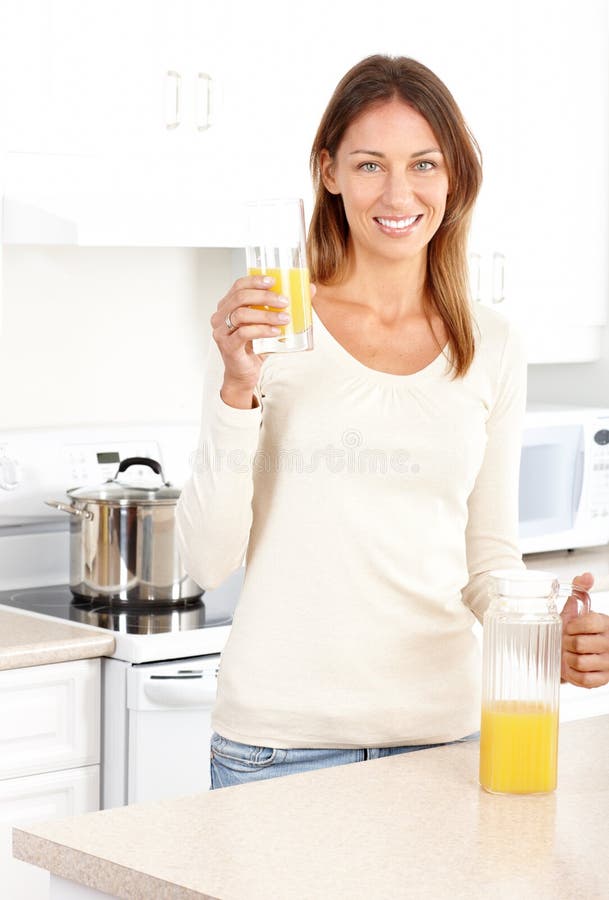 Woman with juice stock photo. Image of glass, juice, health - 13764496