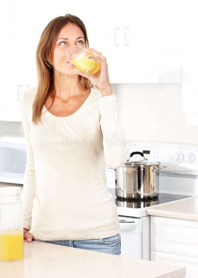 Woman with juice stock image. Image of happy, diet, health - 13764501