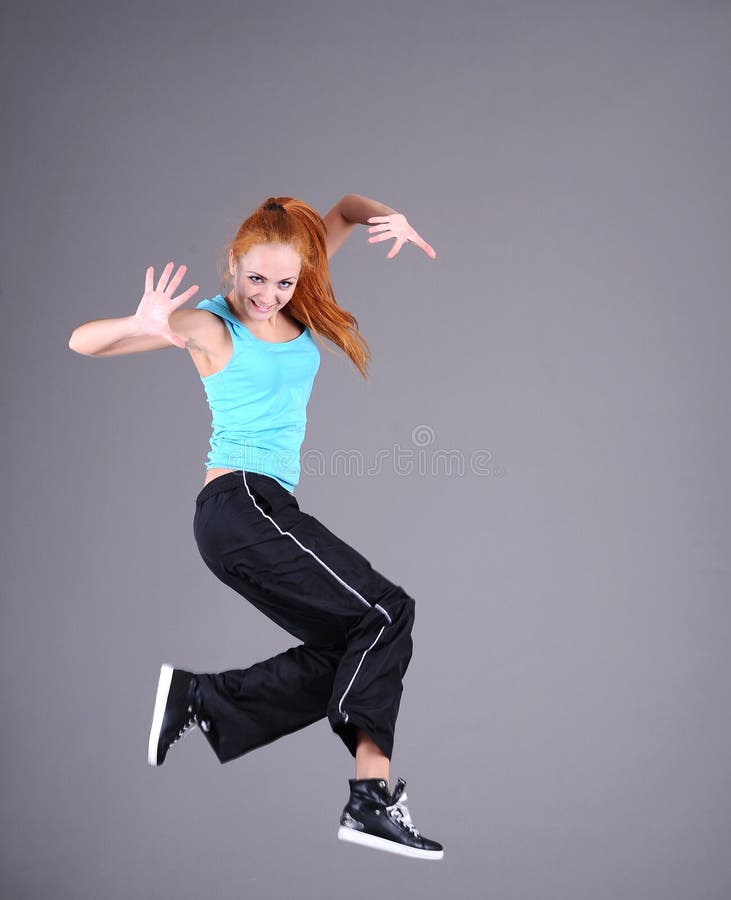 Woman jump at night stock image. Image of evening, energy - 38694603