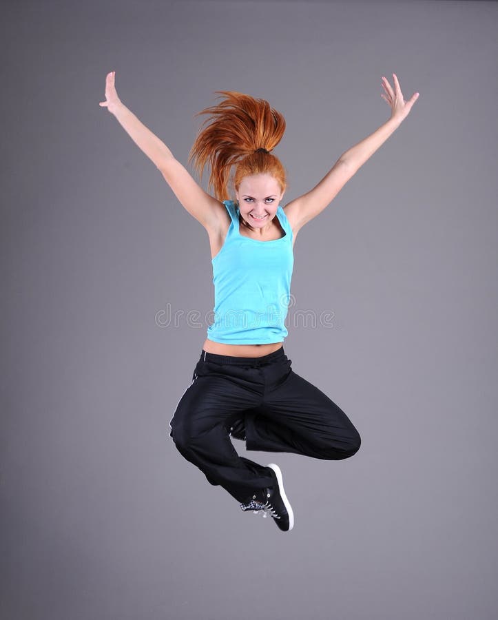 Back of a Young Nice Girl Dancing Stock Image - Image of adolescence ...