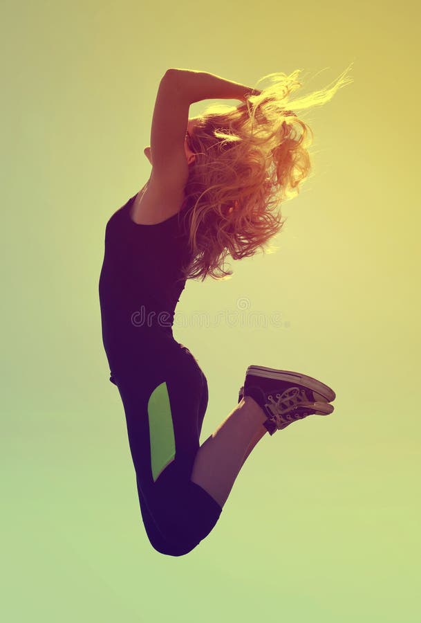 Woman jumping high stock image. Image of girl, activity - 73205507