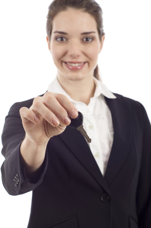 Keys to success stock photo. Image of woman, selling - 12940784