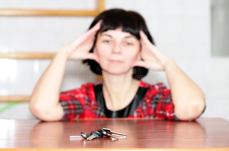 Woman with keys stock image. Image of girl, woman, hair - 47440275