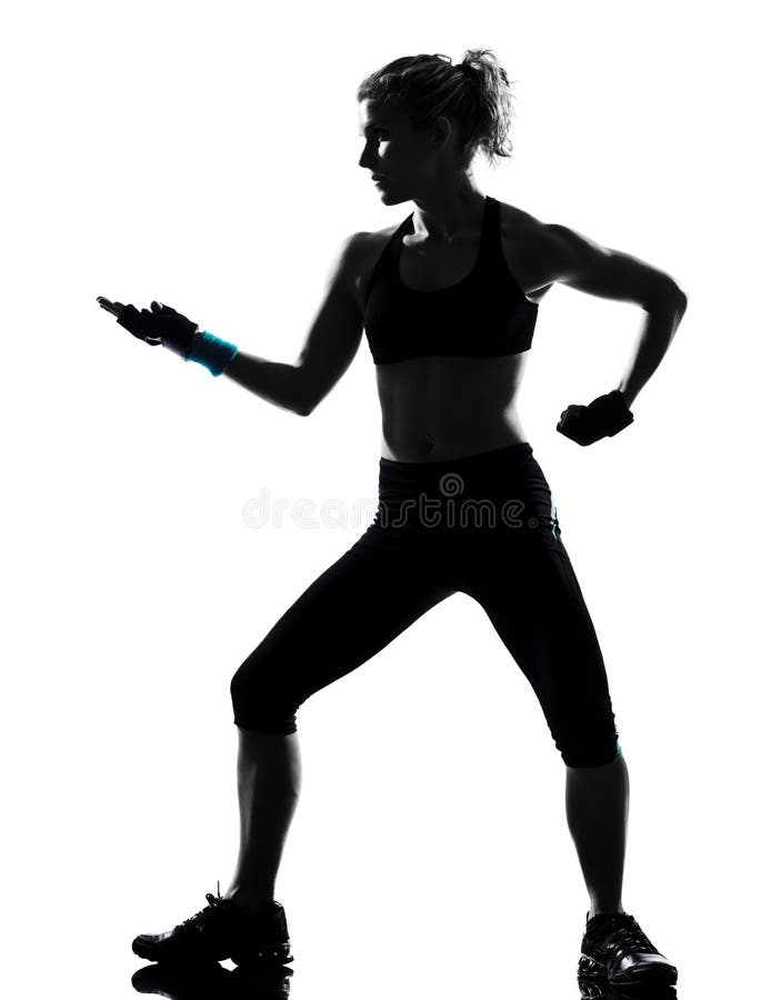 Woman Kickboxing Posture Boxer Boxing Stock Photo - Image of interiors ...