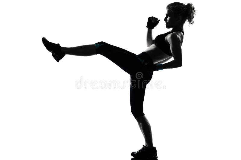 Woman Kickboxing Posture Boxer Boxing Stock Photo - Image of athlete ...