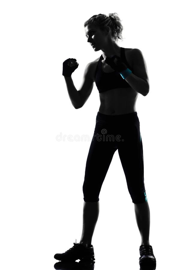 Woman Kickboxing Posture Boxer Boxing Stock Photo - Image of athlete ...