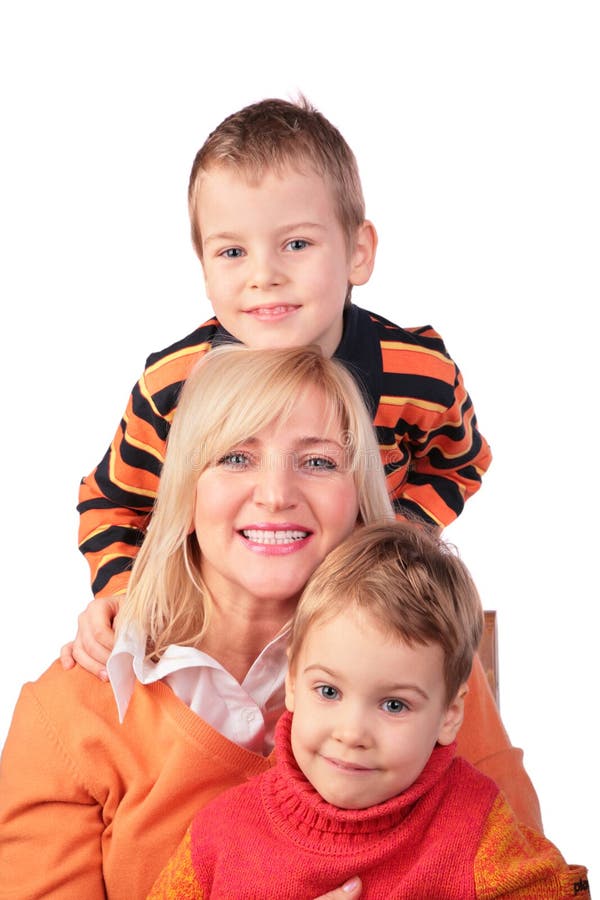 Woman with kids stock image. Image of grandson, life, human - 4578067