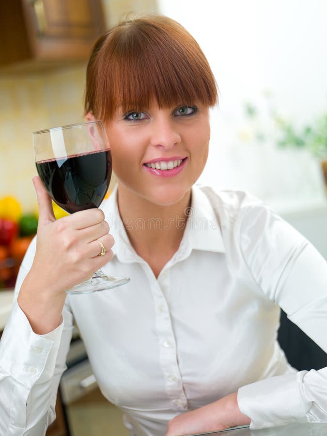 Woman in Kitchen stock photo. Image of cheerful, health - 6426876