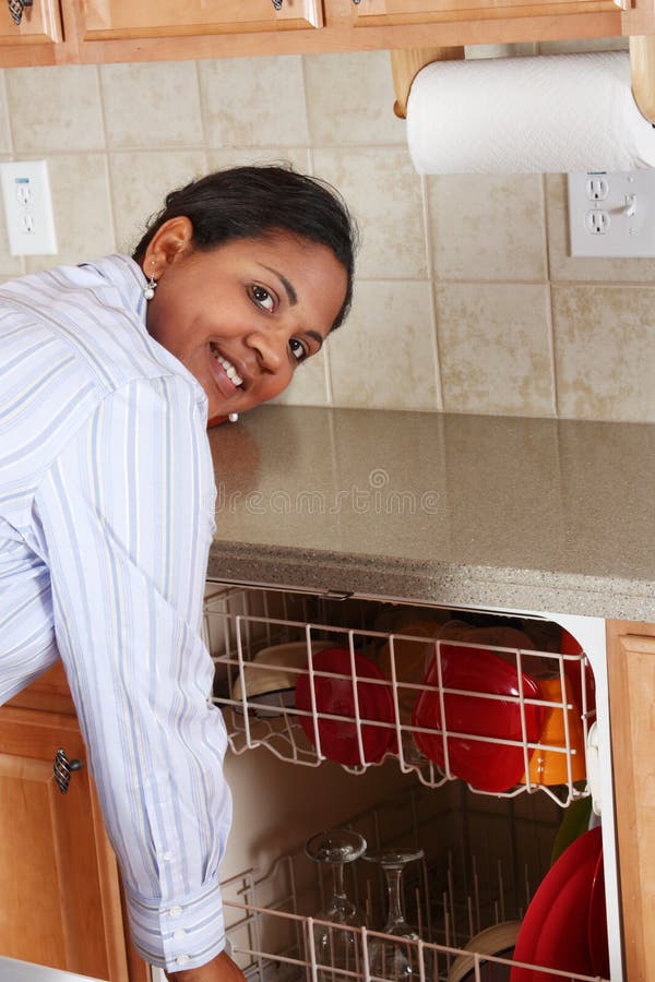 Woman in Her Kitchen stock image. Image of portrait, smiling - 1895653