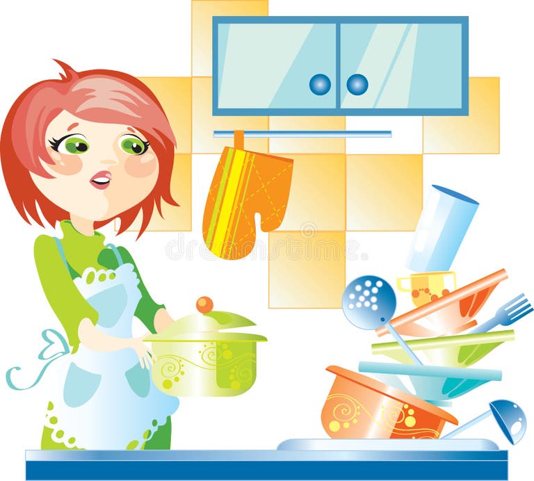 Busy Kitchen Stock Illustrations – 1,087 Busy Kitchen Stock ...
