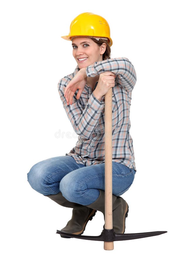 Woman Kneeling with Hands Up Stock Image - Image of kneeling, female ...