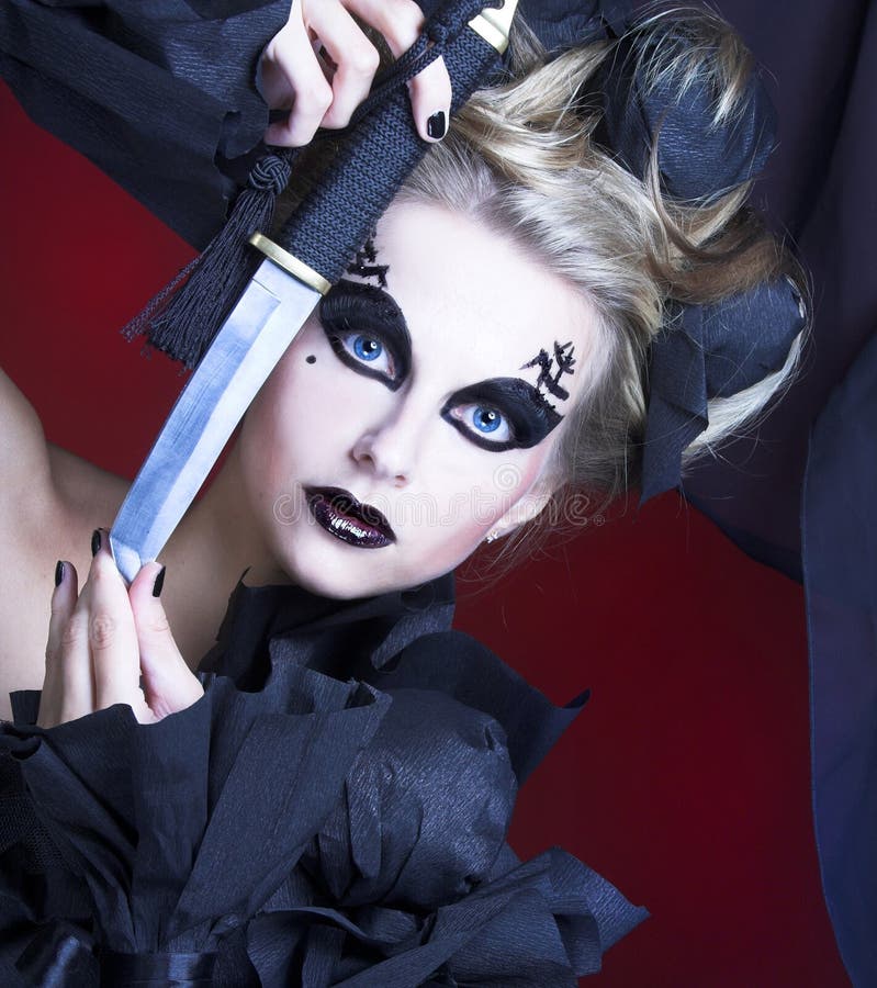 Gothic Girl Holding Knife Stock Photos - Free & Royalty-Free Stock ...