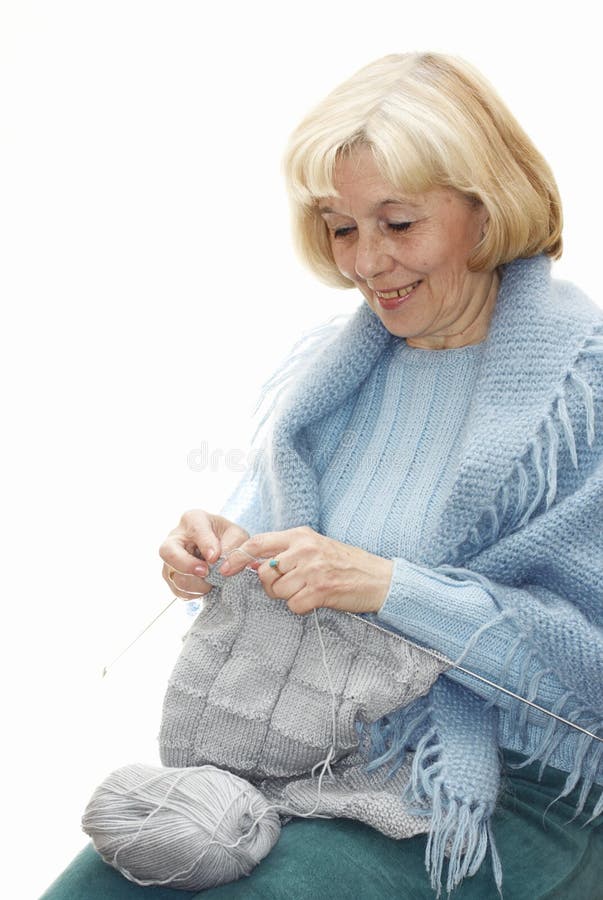 Woman knitting stock photo. Image of human, beautiful - 14418328