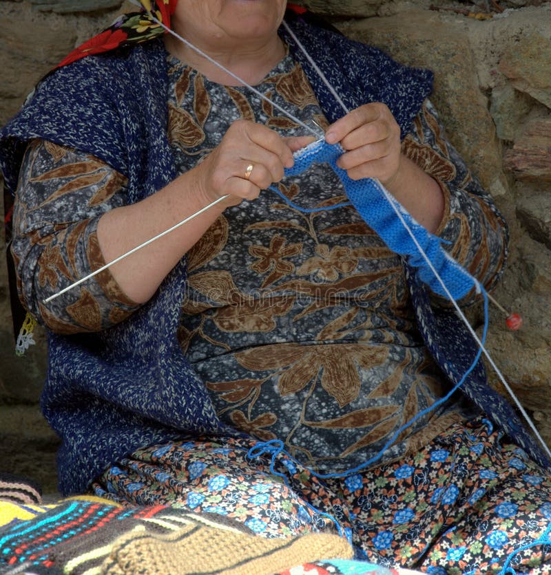 Woman knitting stock image. Image of cotton, adult, elderly - 24398107