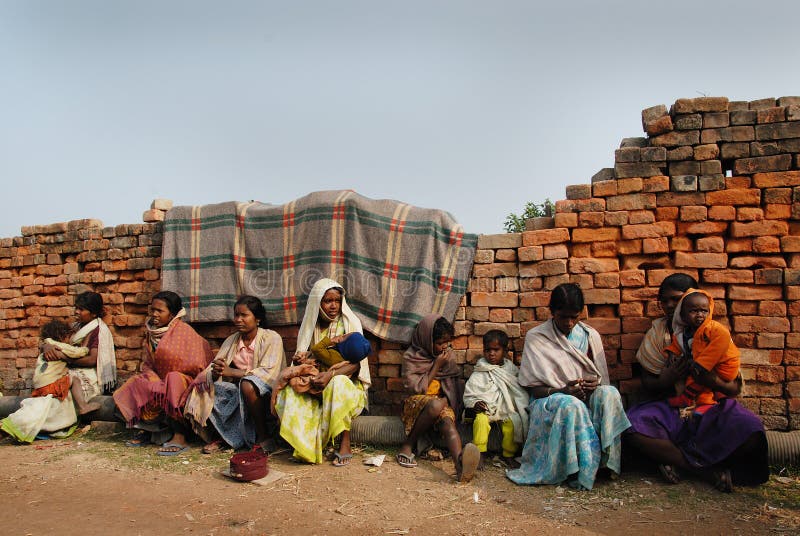 Woman Labour in Indian Brick-field Editorial Stock Image - Image of ...