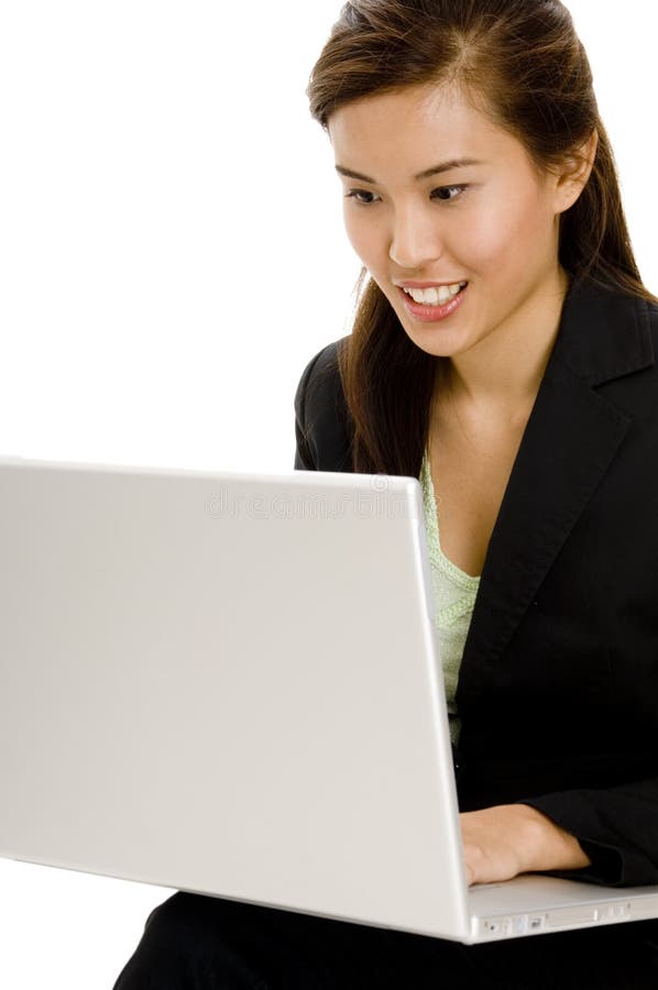 Woman with Laptop stock image. Image of technology, successful - 1245193