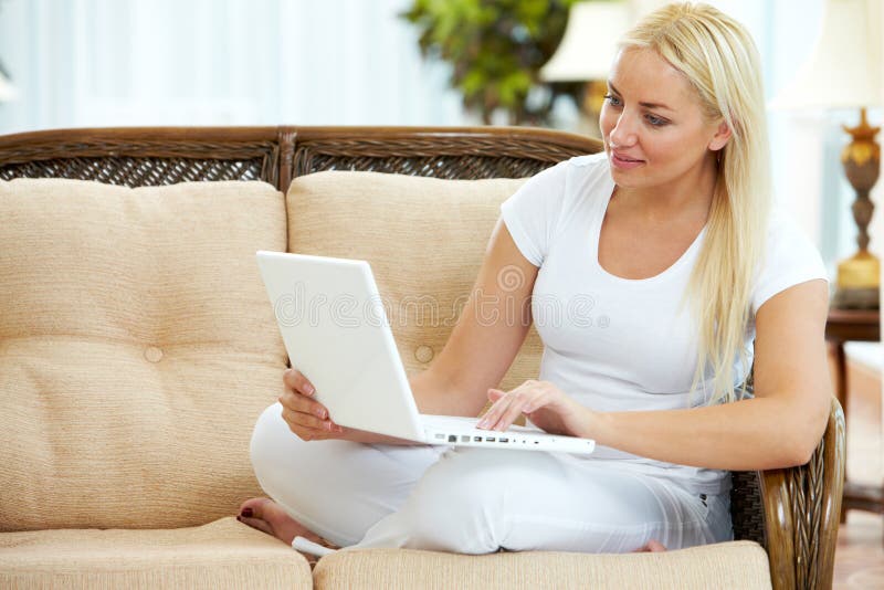 Woman with laptop stock image. Image of person, data - 22208111