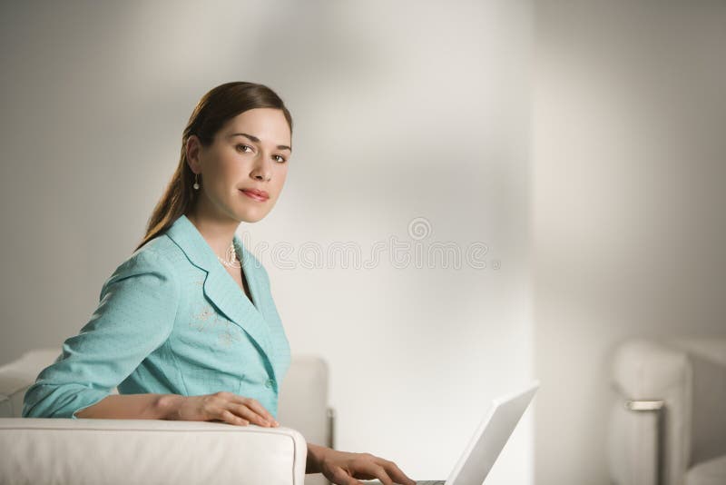 Woman on laptop. stock photo. Image of laptop, office - 2284562