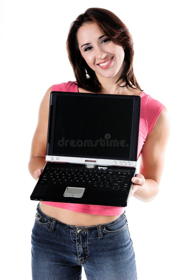 Casual LAptop stock photo. Image of chic, blue, people - 227432