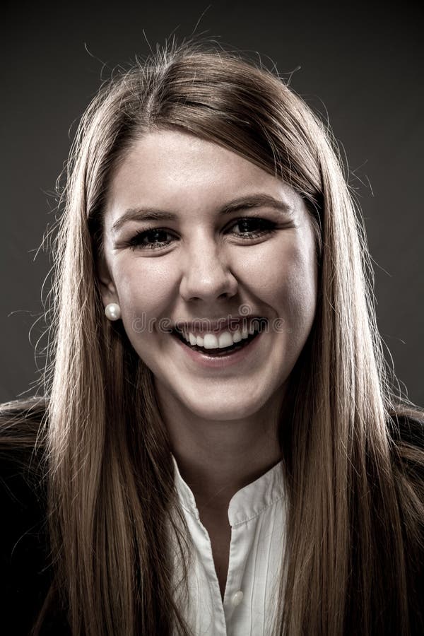 Woman laughing stock image. Image of expression, cool - 35694125