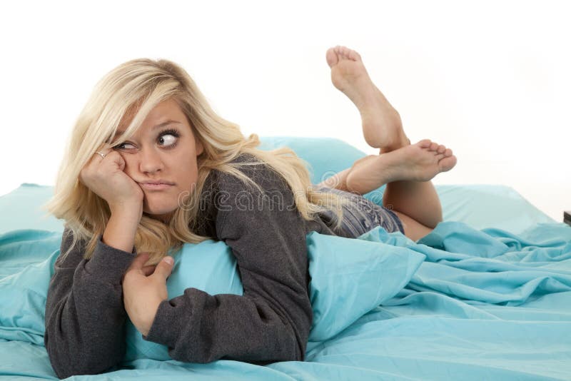 Woman lazy in bed stock photo. Image of home, bedroom - 22131994