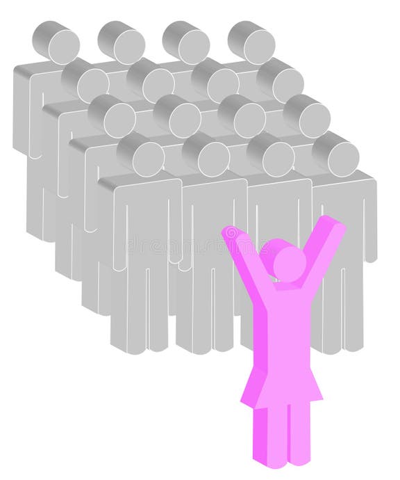 Female Leader Stick Figure Stock Illustrations – 199 Female Leader ...