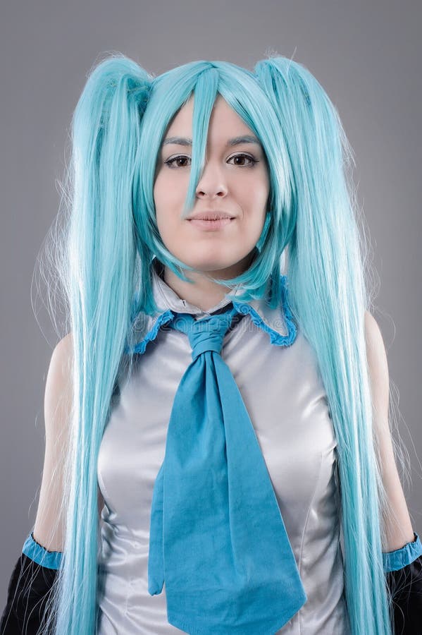 Woman with leek stock image. Image of female, cute, blue - 62847735