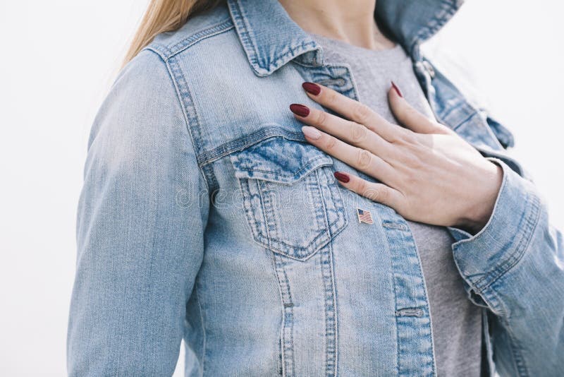 Woman with Left Hand Chest. High Quality Photo Stock Photo - Image of ...