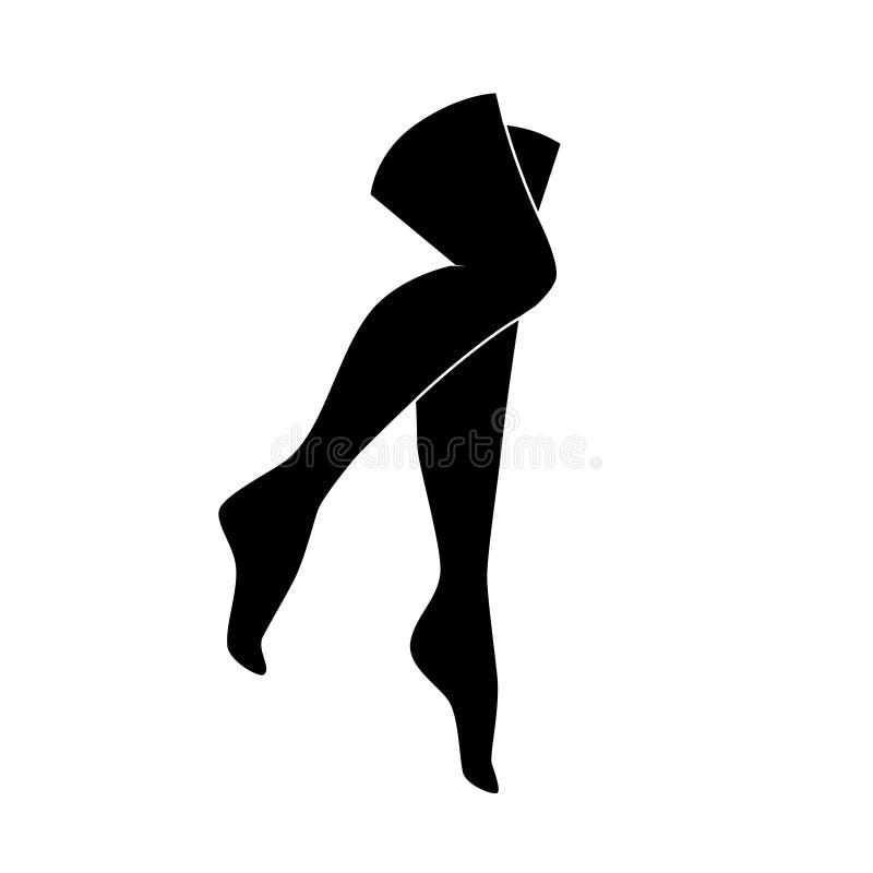 Woman Legs Vector Icon on White Background. Stock Vector - Illustration ...