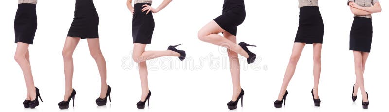 The Woman Legs Isolated on the White Stock Photo - Image of fashion ...
