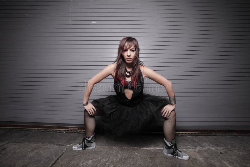 Woman with legs split stock image. Image of night, stretching - 14618789
