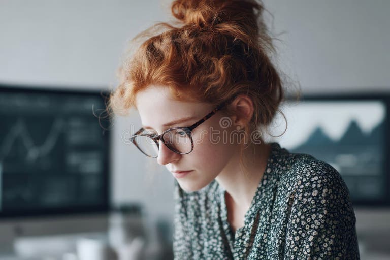 A Woman Leveraging an AI Algorithm To Understand Complex Data Trends in ...